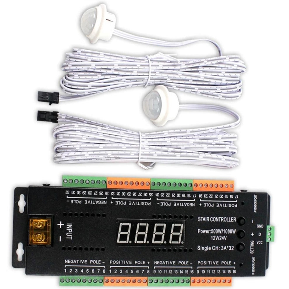 32-Step Smart Stair Lighting Controller Automatic 12V/24V – Enora Lebanon